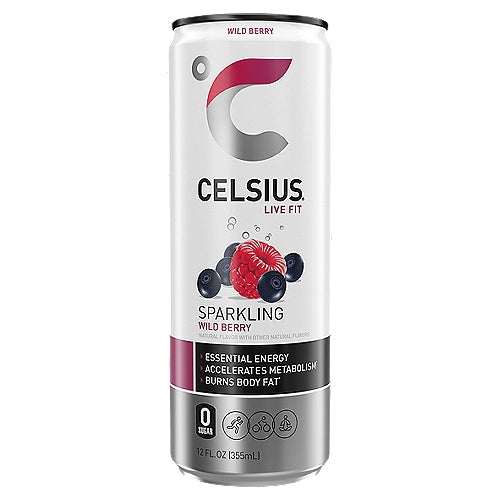 CELSIUS Essential Energy Drink 12 Fl Oz, Sparkling Wild Berry – NJ ...